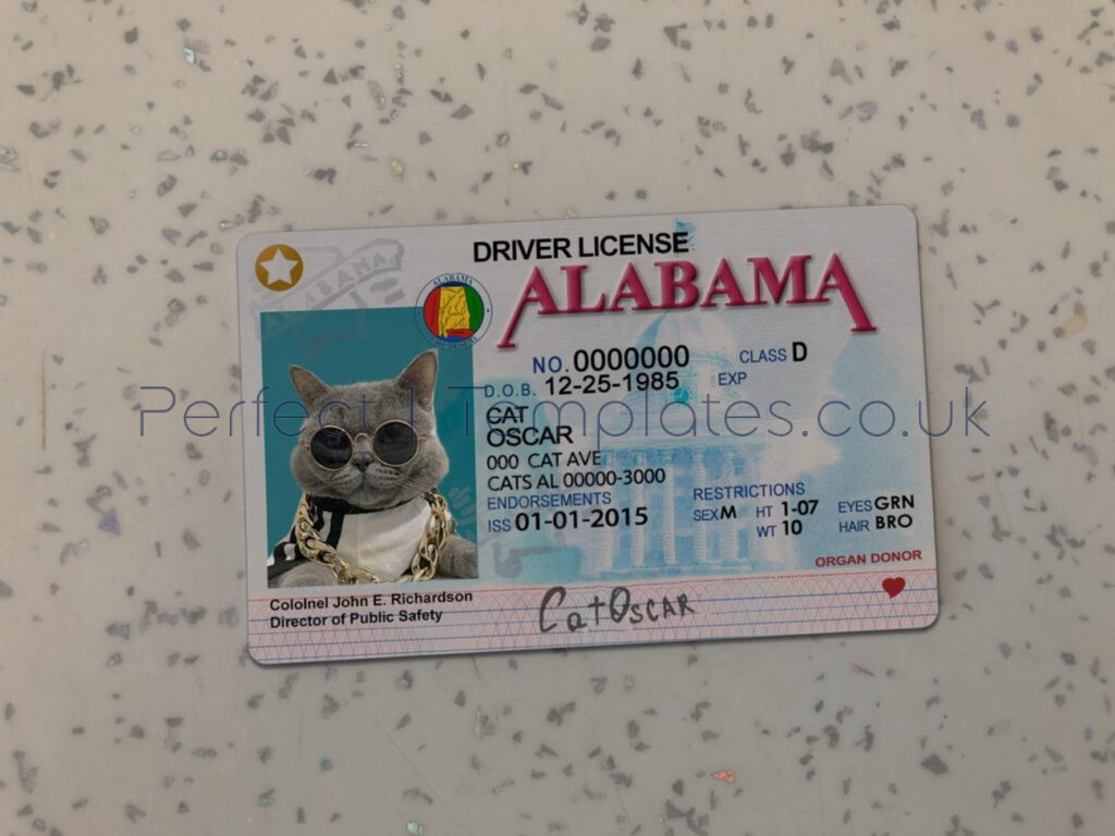 Alabama Driving Licence - Perfect Templates - The Biggest Selection of ...