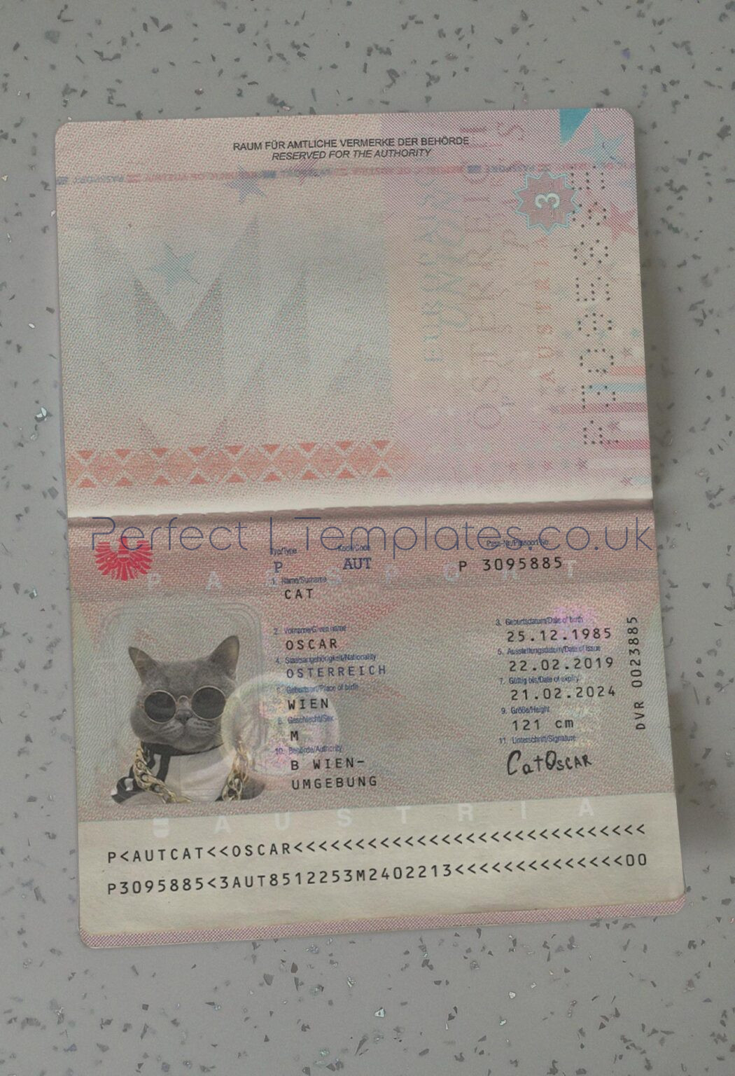 Austria Passport Template - Perfect Templates - The Biggest Selection ...