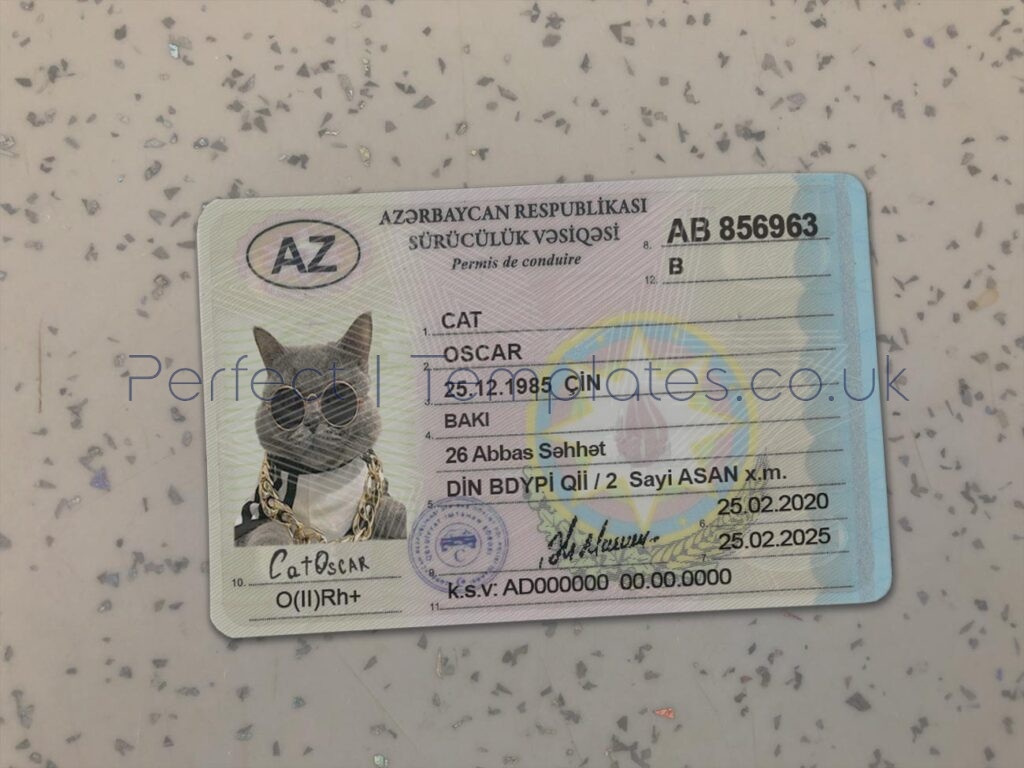 Azerbaijan Driving Licence - Perfect Templates - The Biggest Selection ...