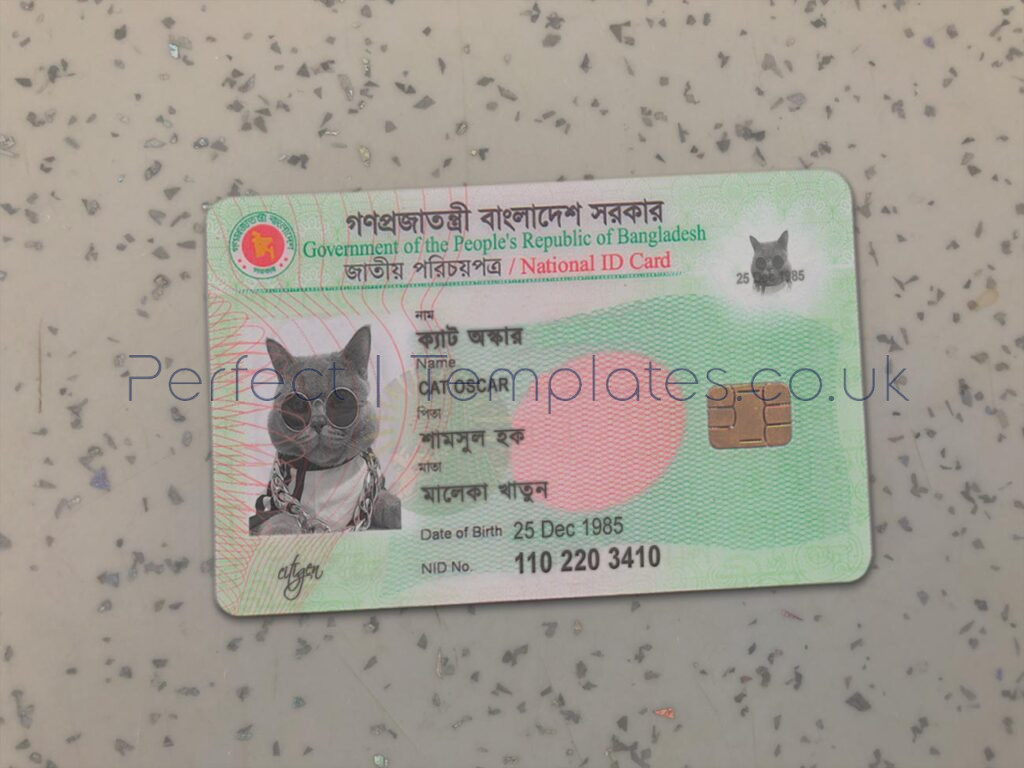 Bangladesh Identity Card Template - Perfect Templates - The Biggest ...