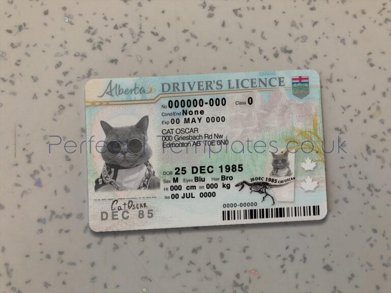 Canada Alberta Driving Licence - Perfect Templates - The Biggest ...