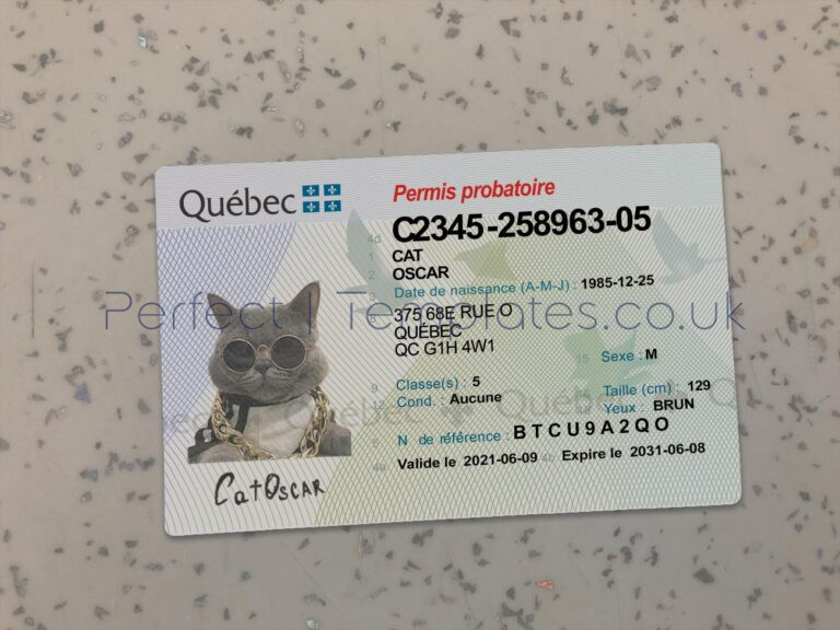 Canada Quebec Driving Licence - Perfect Templates - The Biggest ...