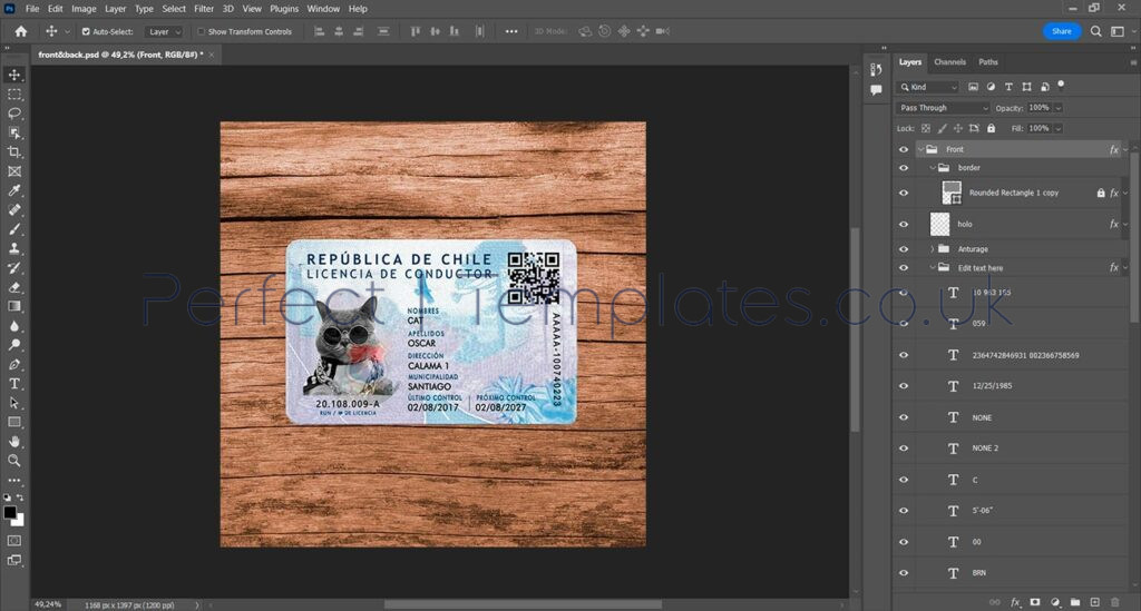 Chile Driving Licence Template - Perfect Templates - The Biggest ...