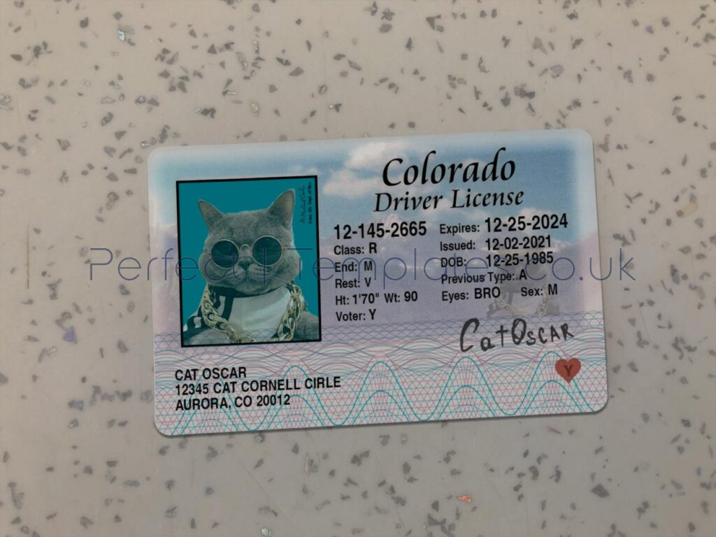 Colorado Driving Licence Template - Perfect Templates - The Biggest ...