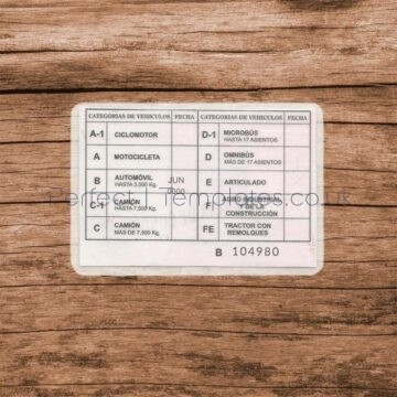 Cuba Driving Licence Template - Perfect Templates - The Biggest ...