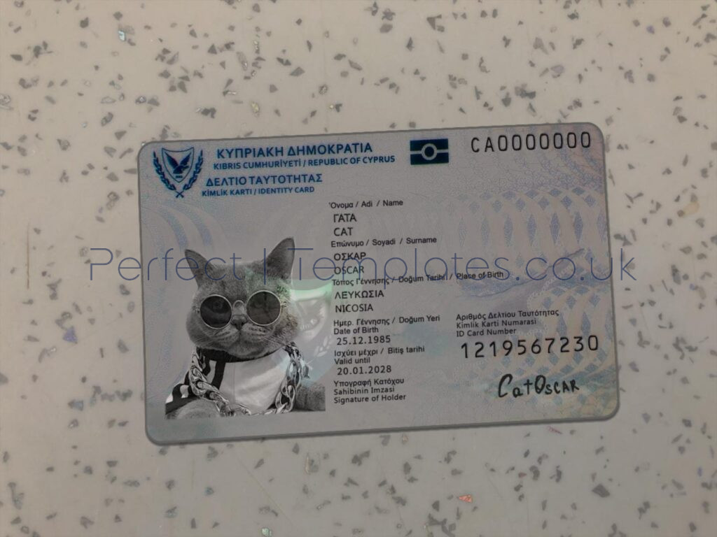 Cyprus Identity Card Template - Perfect Templates - The Biggest ...