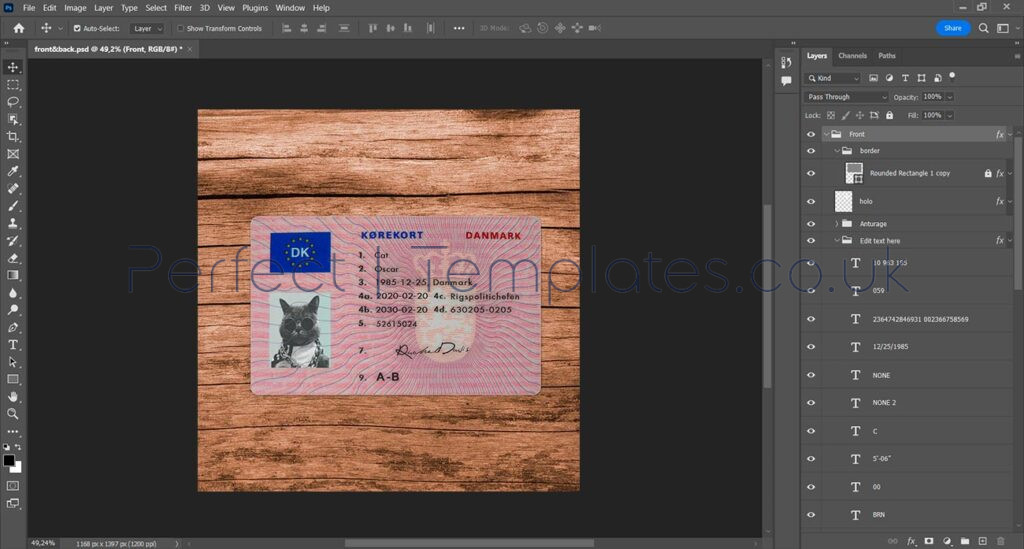 Denmark Driving Licence Template - Perfect Templates - The Biggest ...
