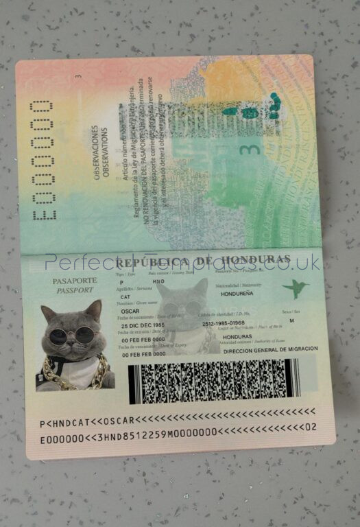 Honduras Passport Template - Perfect Templates - The Biggest Selection ...
