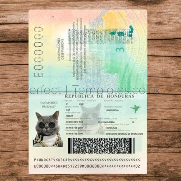 Honduras Passport Template - Perfect Templates - The Biggest Selection ...