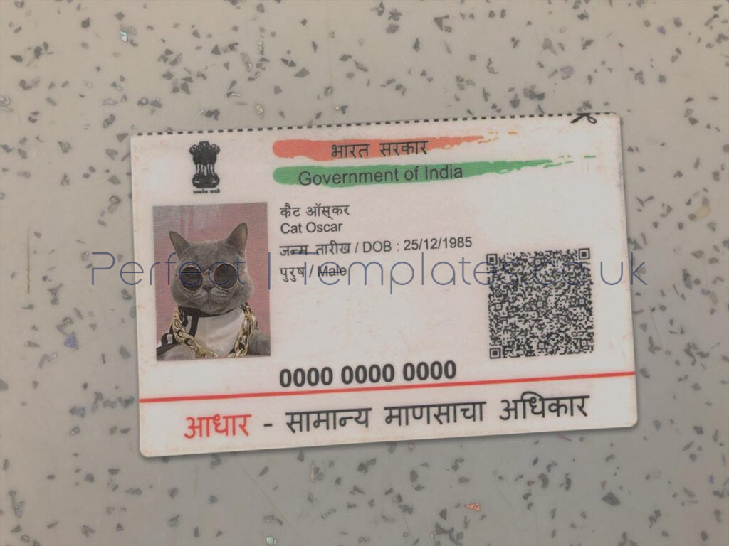 India Identity Card Template - Perfect Templates - The Biggest ...