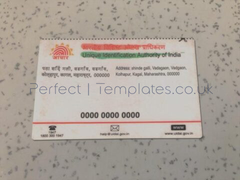 India Identity Card Template - Perfect Templates - The Biggest ...