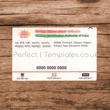 India Identity Card Template - Perfect Templates - The Biggest ...