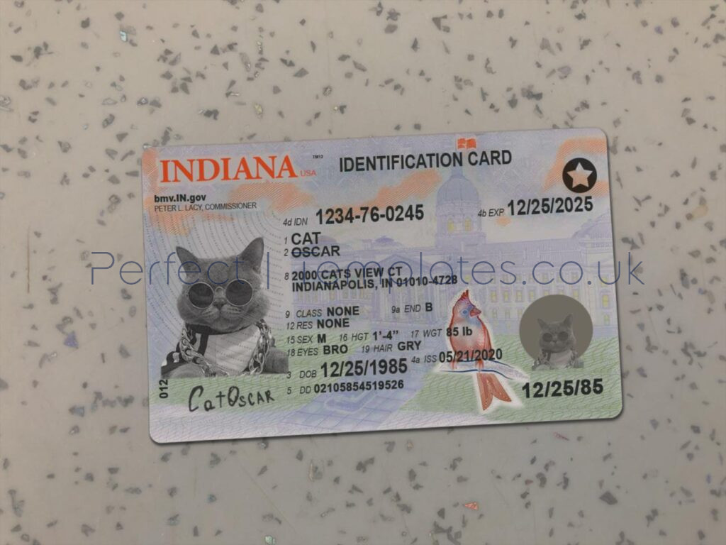 Indiana Identity Card Template - Perfect Templates - The Biggest ...