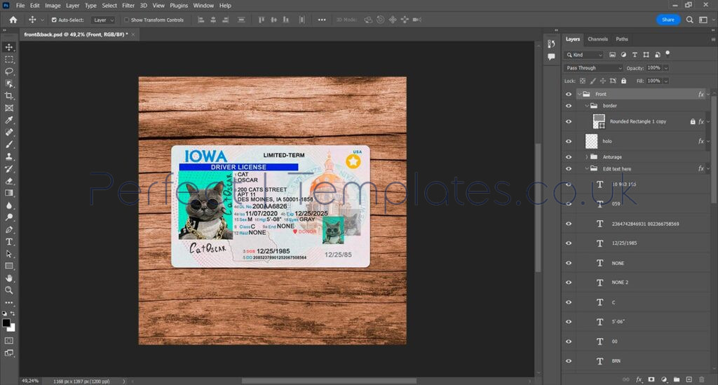 Iowa Driving Licence Template - Perfect Templates - The Biggest ...