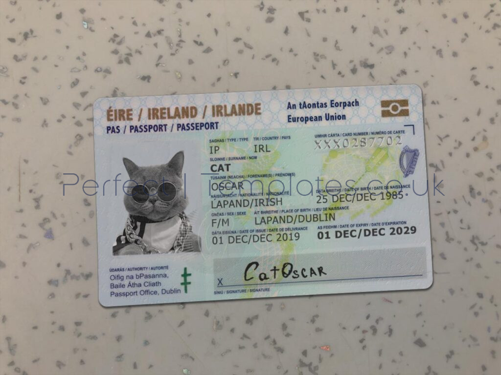 Ireland Identity Card Template - Perfect Templates - The Biggest ...