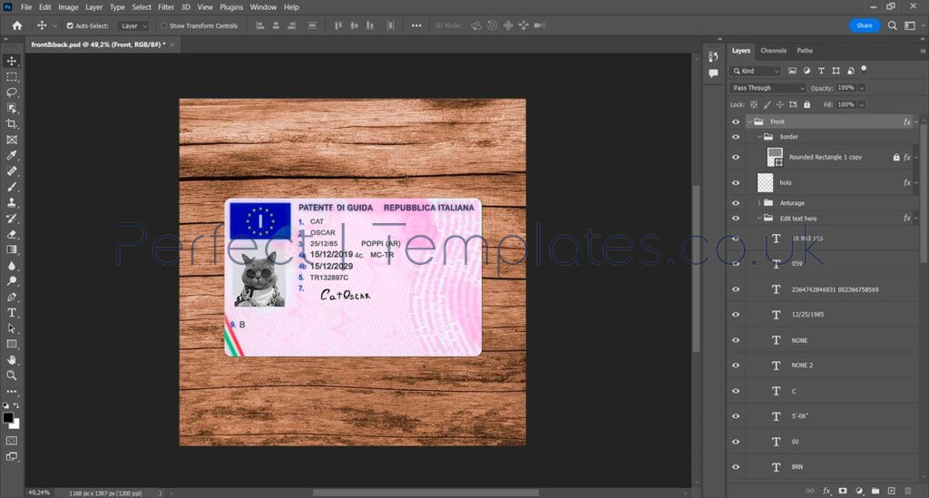 Italy Driving Licence Template - Perfect Templates - The Biggest ...