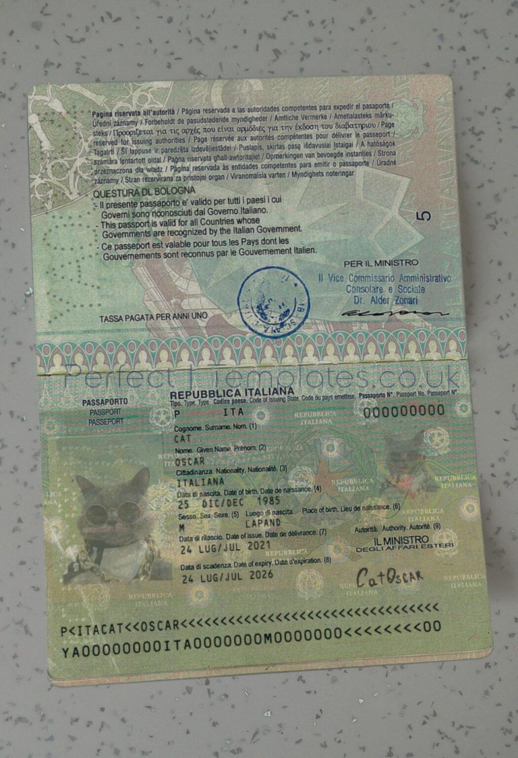 Italy Passport Template - Perfect Templates - The Biggest Selection of ...