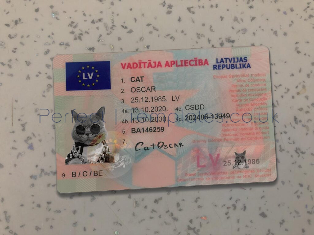 Latvia Driving Licence Template - Perfect Templates - The Biggest ...