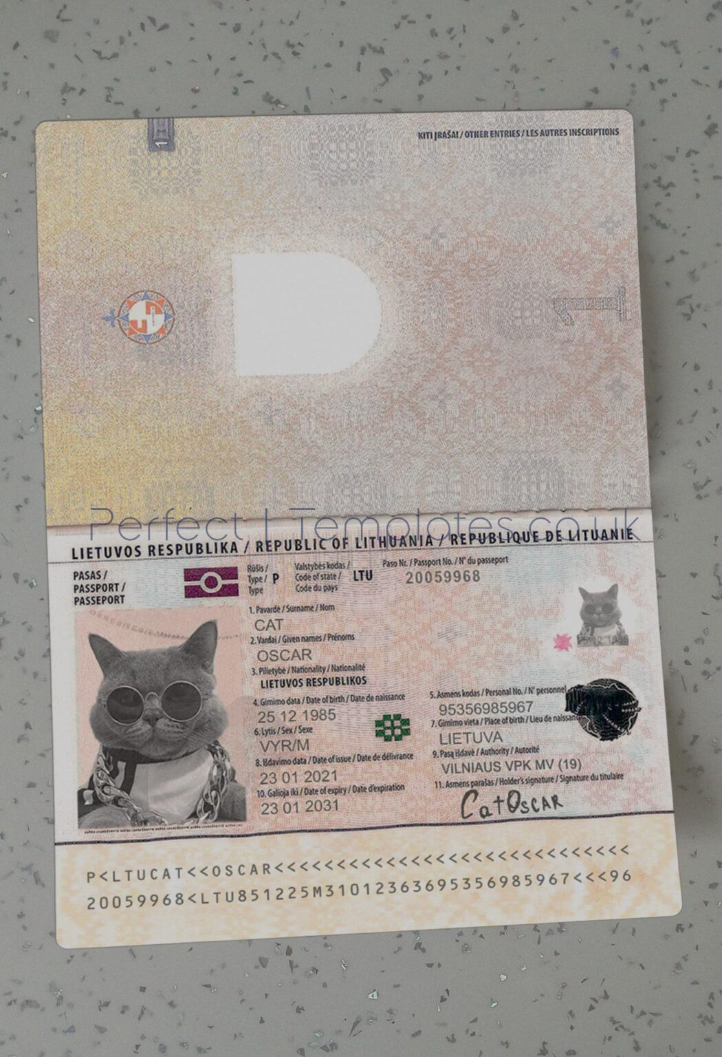 Lithuania Passport Template - Perfect Templates - The Biggest Selection ...