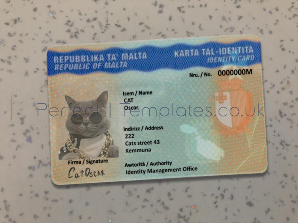 Malta Identity Card Template - Perfect Templates - The Biggest ...