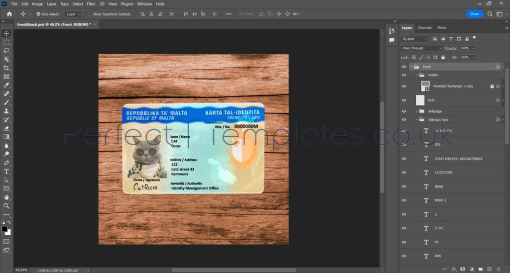 Malta Identity Card Template - Perfect Templates - The Biggest ...