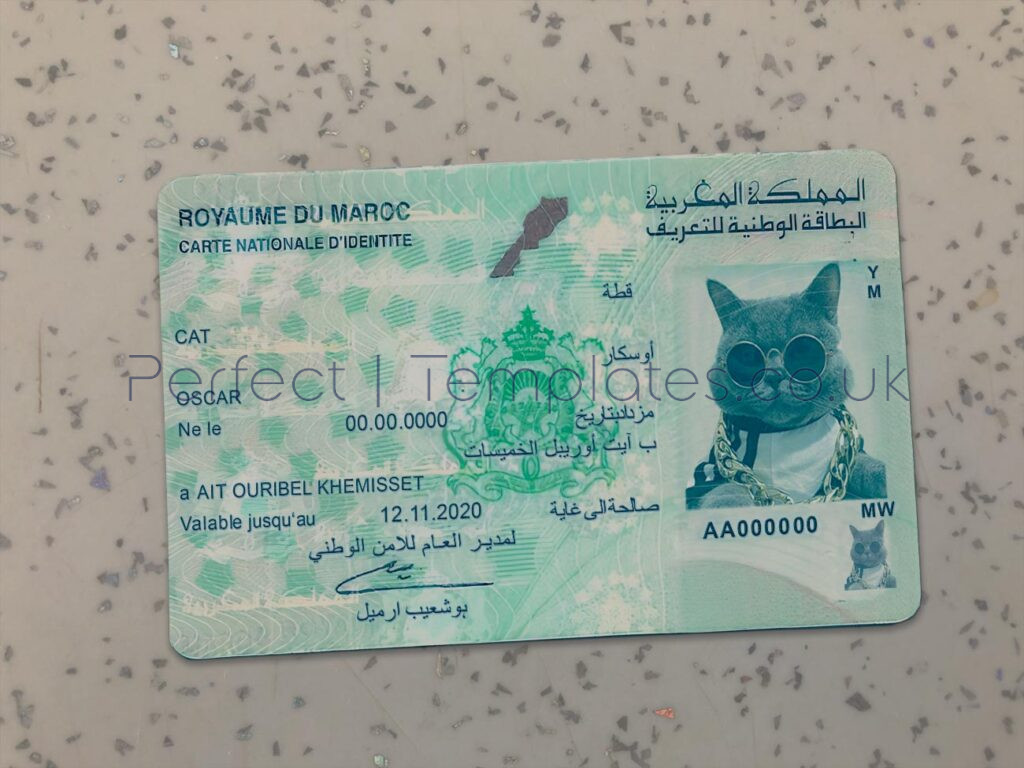 Morocco Identity Card Template - Perfect Templates - The Biggest ...