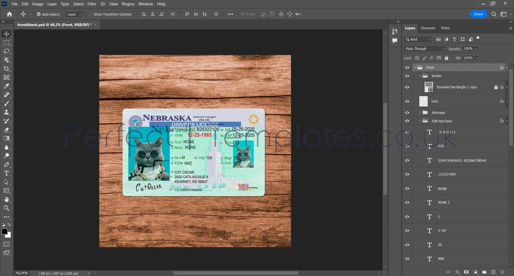 Nebraska Driving Licence Template - Perfect Templates - The Biggest ...