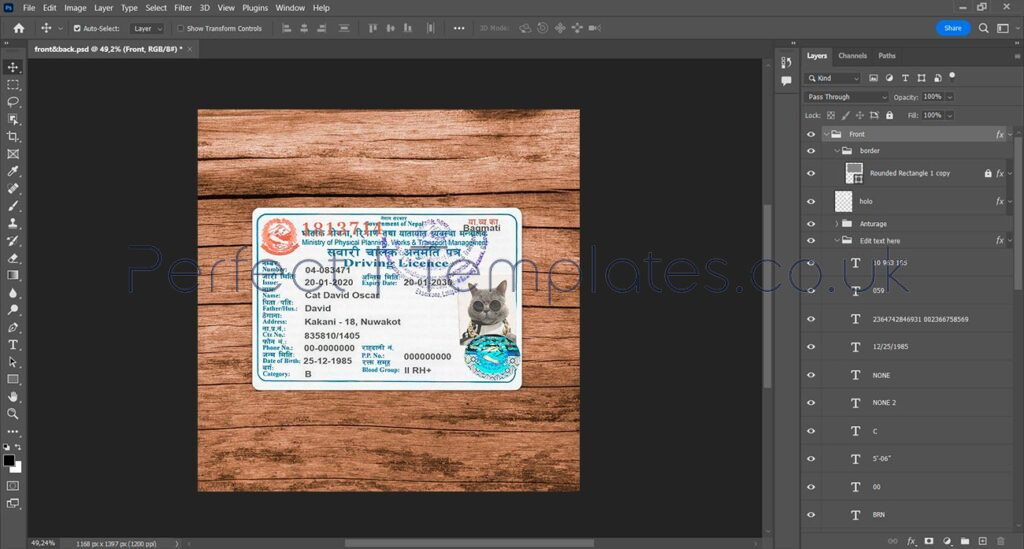 Nepal Driving Licence Template - Perfect Templates - The Biggest ...