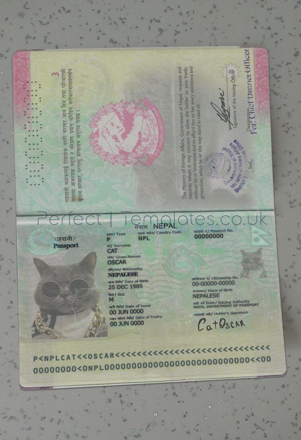 Nepal Passport Template - Perfect Templates - The Biggest Selection of ...