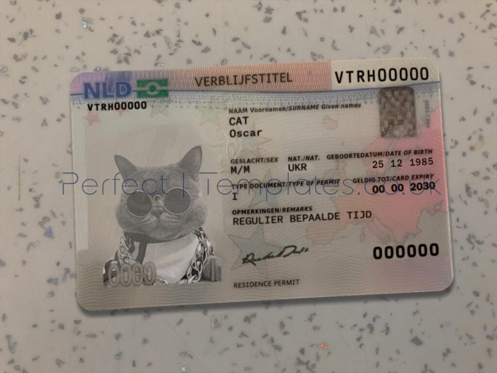 Netherlands Residency Permit Template - Perfect Templates - The Biggest ...