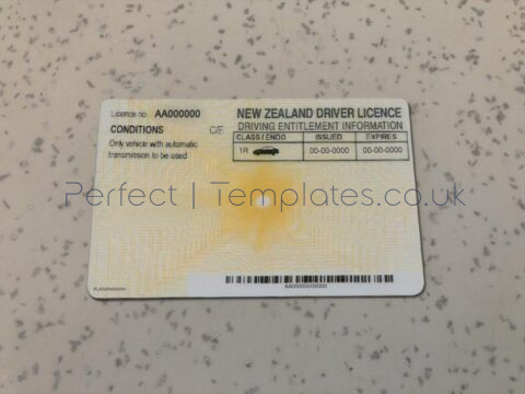 New Zealand Driving Licence Template - Perfect Templates - The Biggest ...