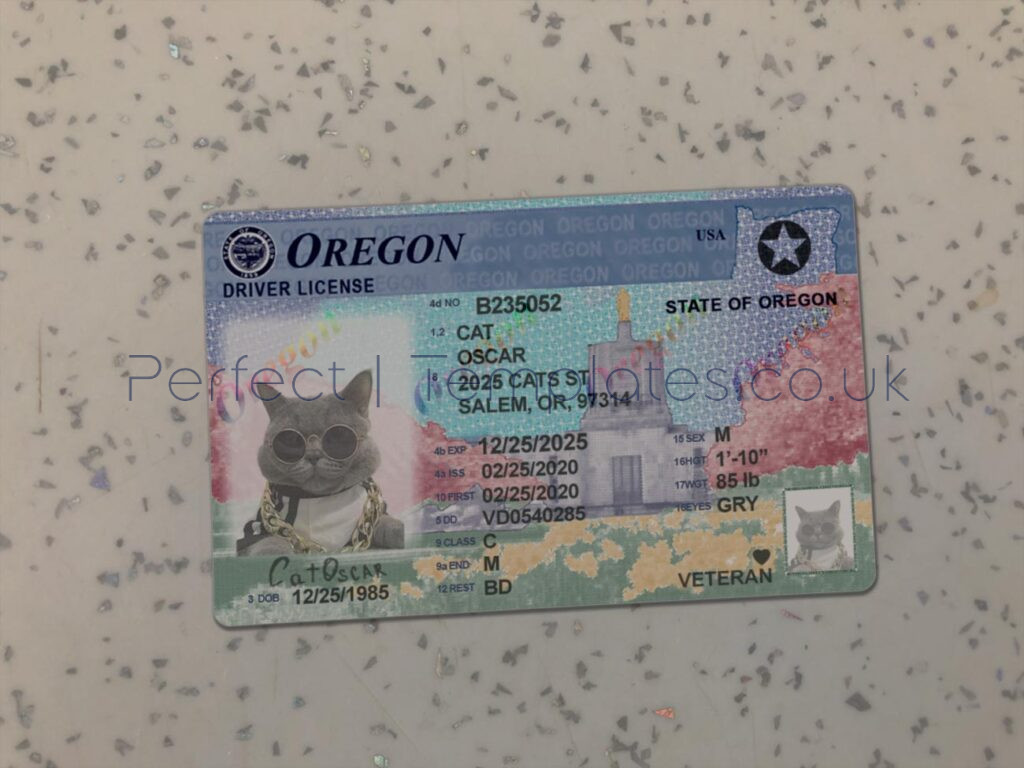 Oregon Driving Licence Template - Perfect Templates - The Biggest ...
