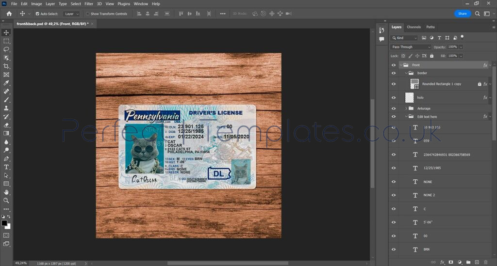 Pennsylvania Driving Licence Template - Perfect Templates - The Biggest ...