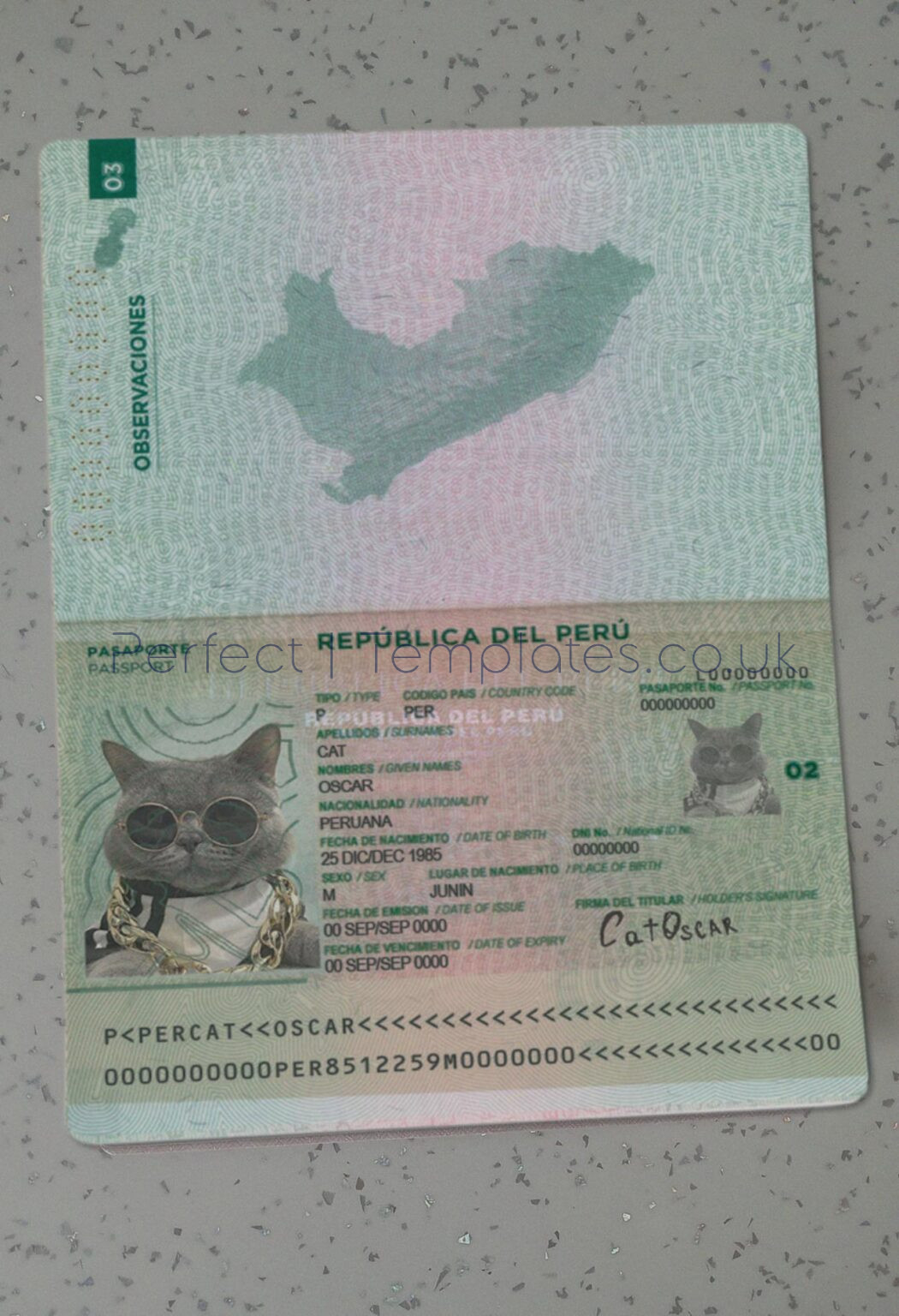 Peru Passport Template - Perfect Templates - The Biggest Selection of ...