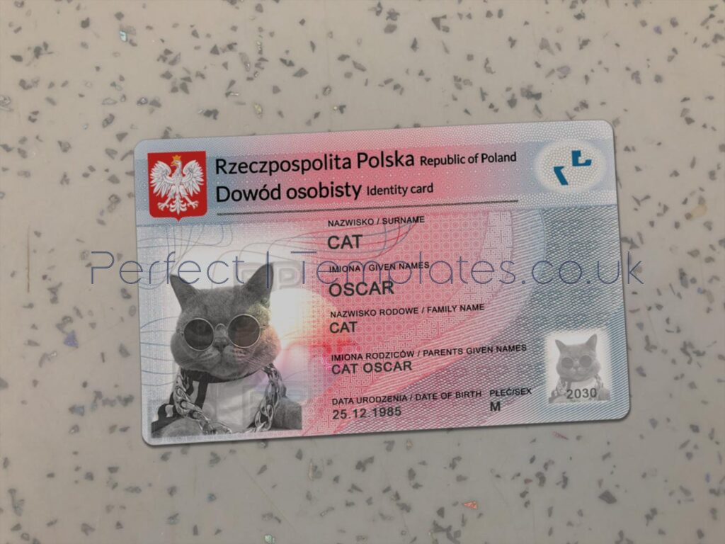 Poland Identity Card V2 Template - Perfect Templates - The Biggest ...