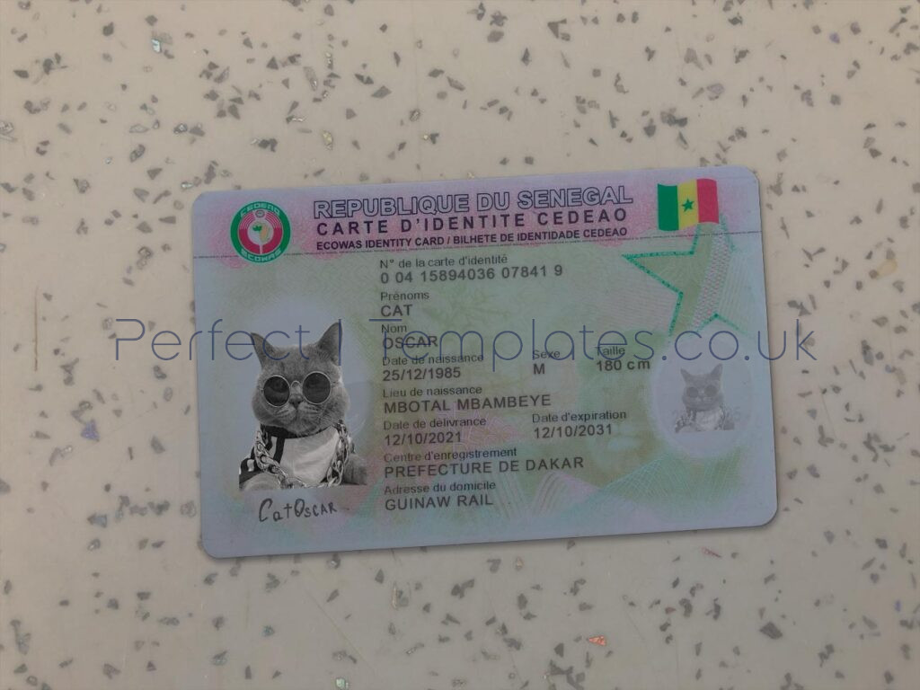 Senegal Identity Card Template - Perfect Templates - The Biggest ...