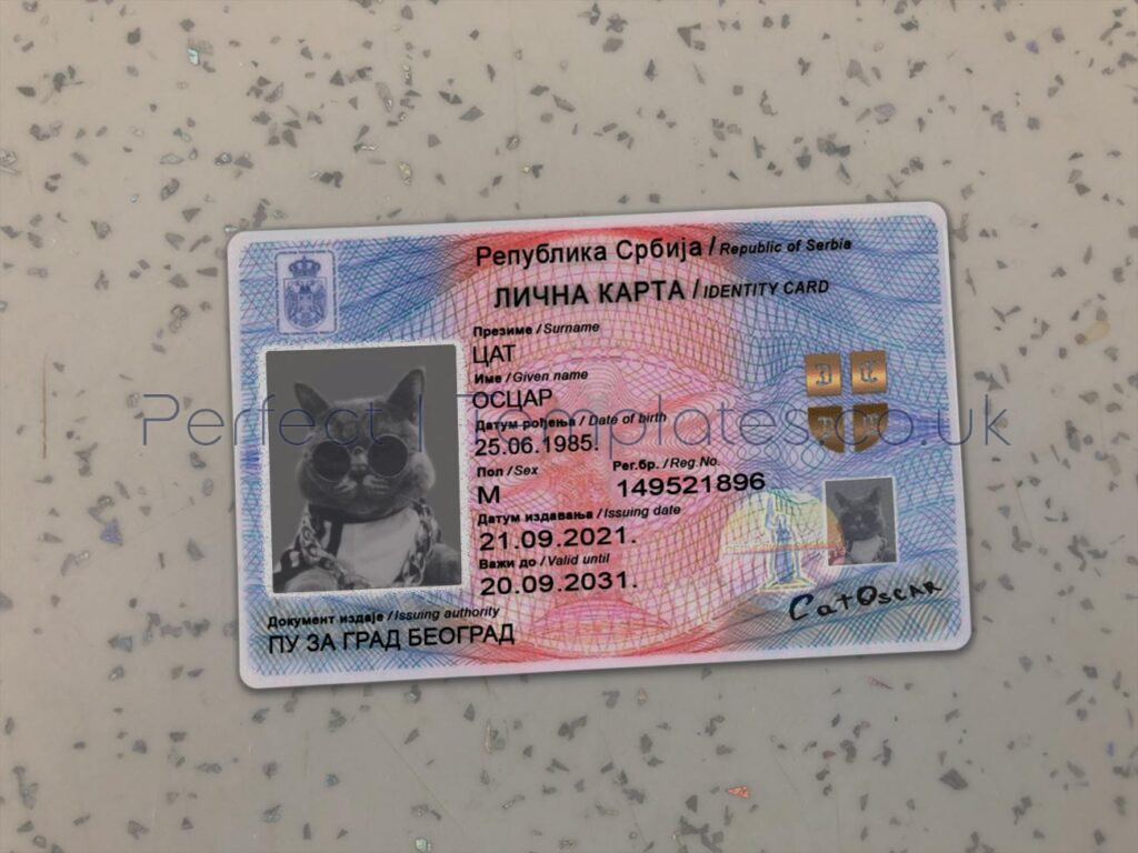 Serbia Identity Card Template - Perfect Templates - The Biggest ...