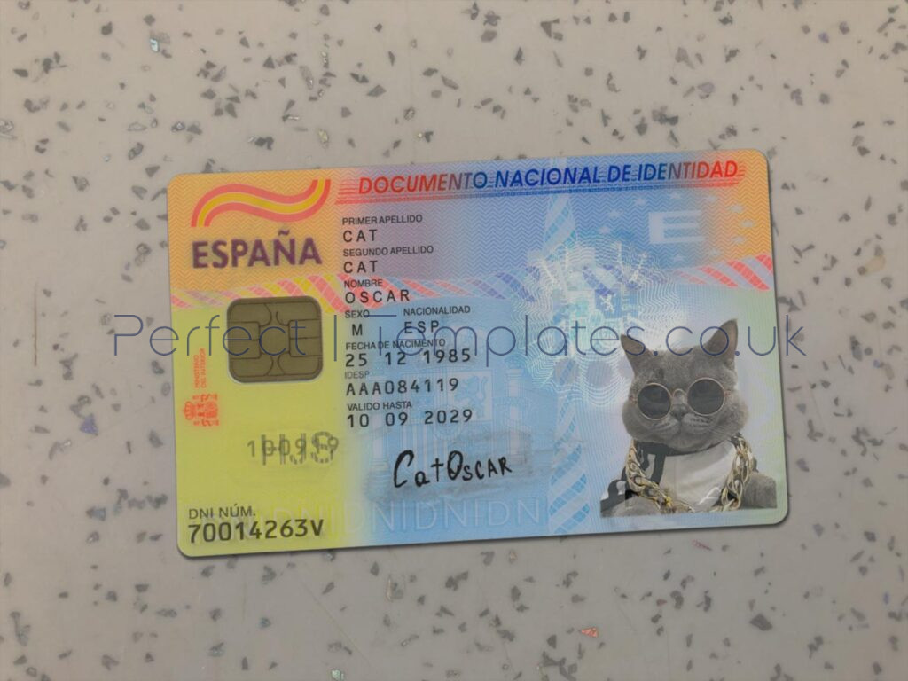 Spain Identity Card Template V2 - Perfect Templates - The Biggest ...