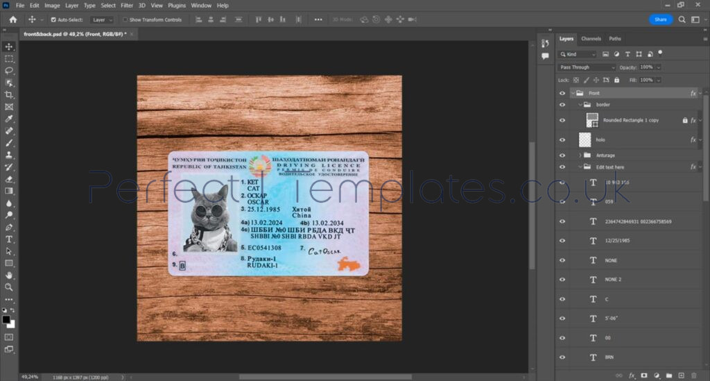 Tajikistan Driving Licence Template - Perfect Templates - The Biggest ...