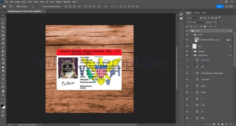 Virgin Islands Driving Licence Template - Perfect Templates - The ...