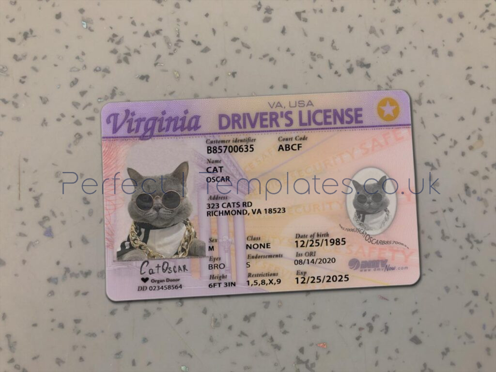 Virginia Driving Licence Template - Perfect Templates - The Biggest ...