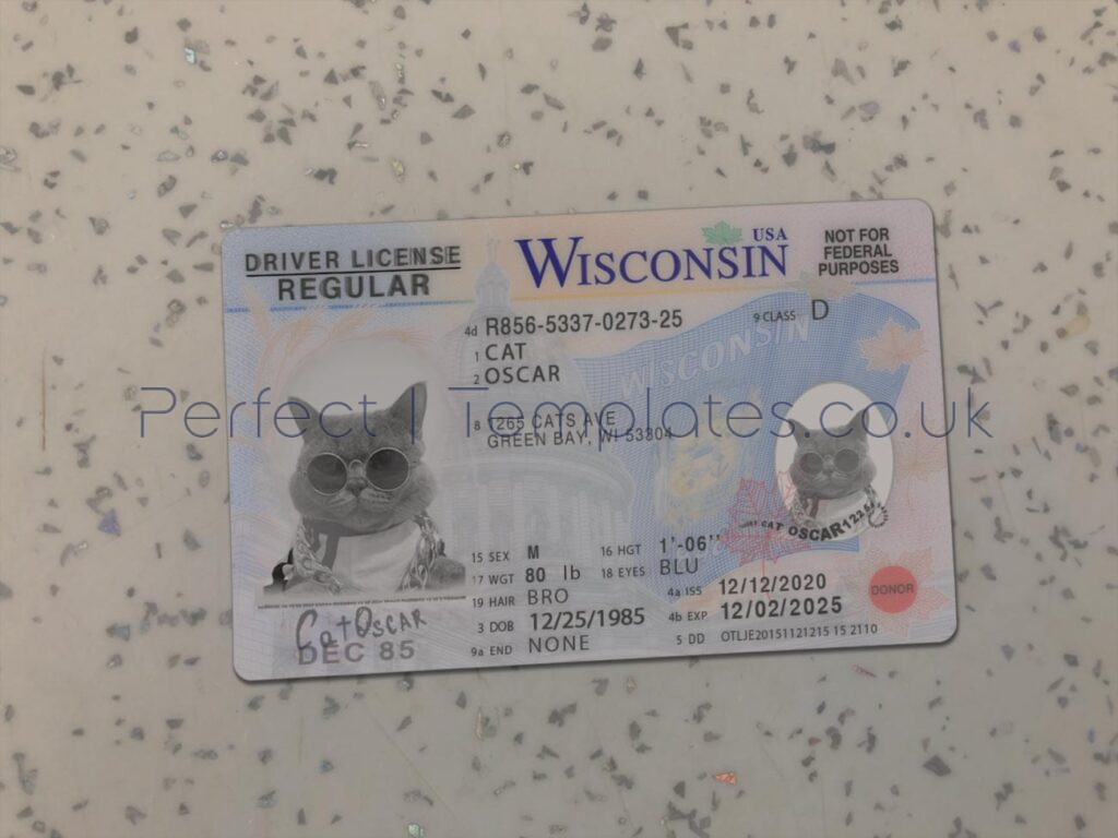 Wisconsin Driving Licence Template - Perfect Templates - The Biggest ...